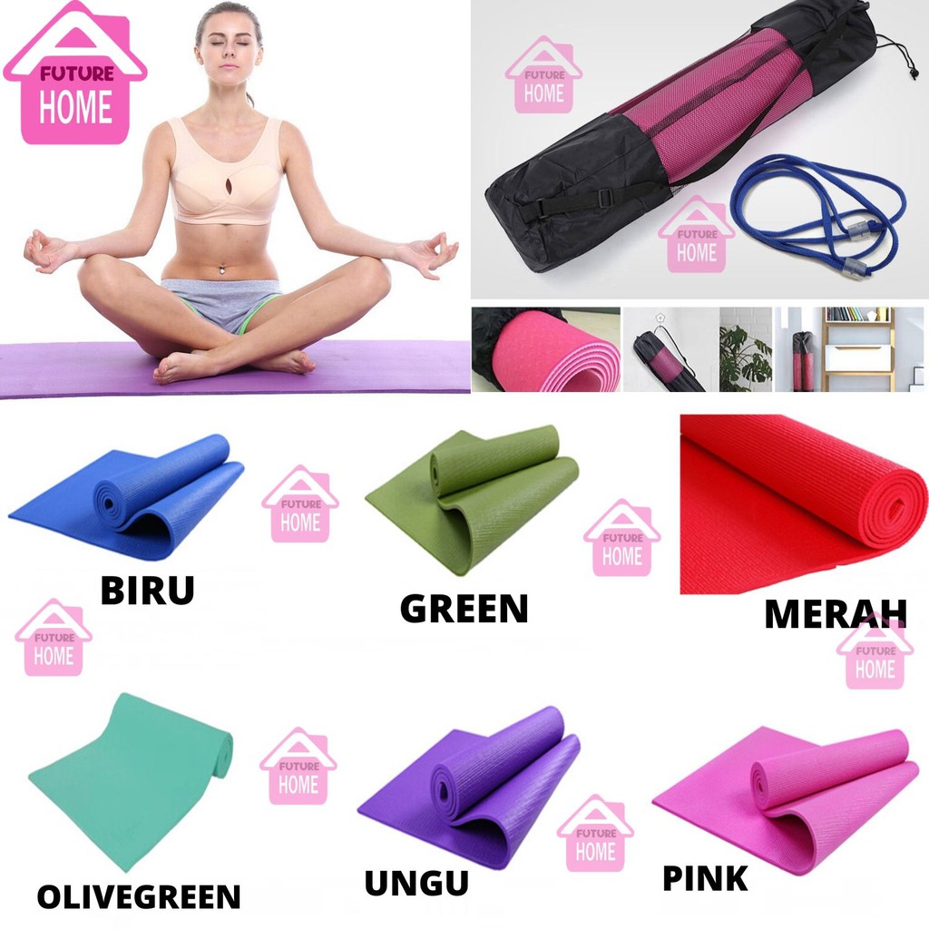 Jual Matras Olahraga Matras Yoga Anti Slip Free Tas Matras Pilates ...