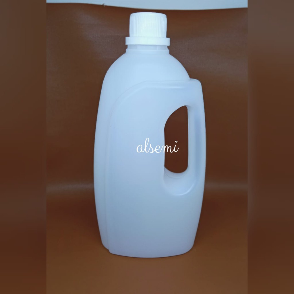 Jual Jerigen 1 Liter Gagang samping botol Softener 1000ml | Shopee ...
