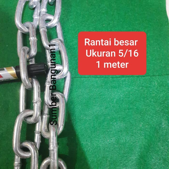 Jual Rantai Pagar 1 meter ukuran 5/16 rantai pagar gembok rumah ...