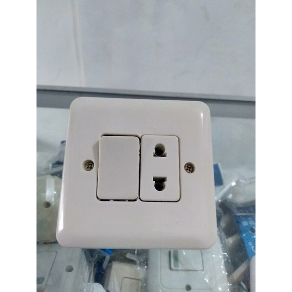 Jual Stop kontak Ib BROCO / Saklar Stopkontak Tanam Broco / Engkel Ib ...