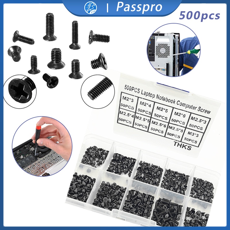 Jual Baut Mur Screw Laptop 500pcs Set Asus Lenovo Acer Hp Dell Notebook ...
