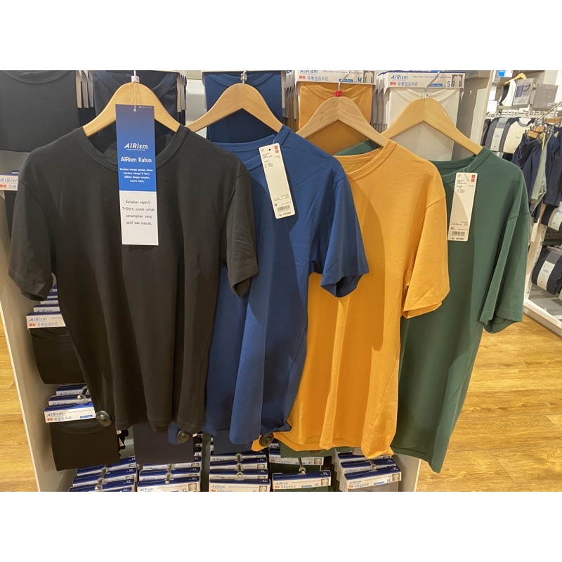 Jual UNIQLO COWOK AIRISM T-SHIRT KATUN CREW NECK LENGAN PENDEK | Shopee ...