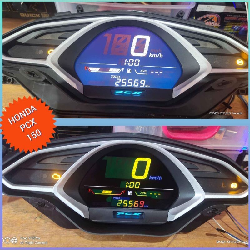 Jual stiker lcd speedometer honda pcx 150 led stiker spedometer pcx 150 ...