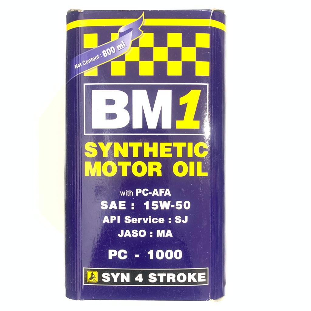 Jual OLI MOTOR BM1 4T 15W50 SJ PC1000 800ML BEBEK SPORT ORIGINAL BM1 ...