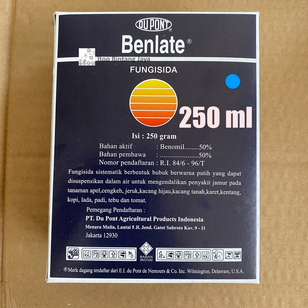 Jual Fungisida Sistemik DuPont Benlate Benomil 50 WP 250 gr | Shopee ...