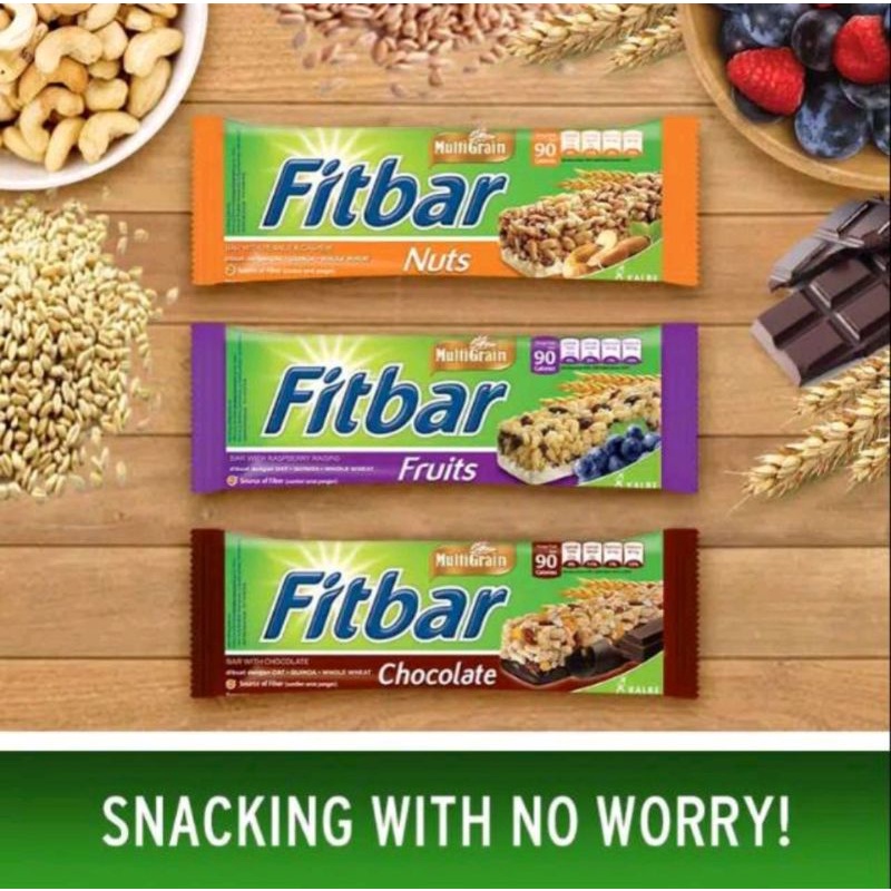Jual fitbar multi grain snack sehat 1 sachet (fruty) | Shopee Indonesia