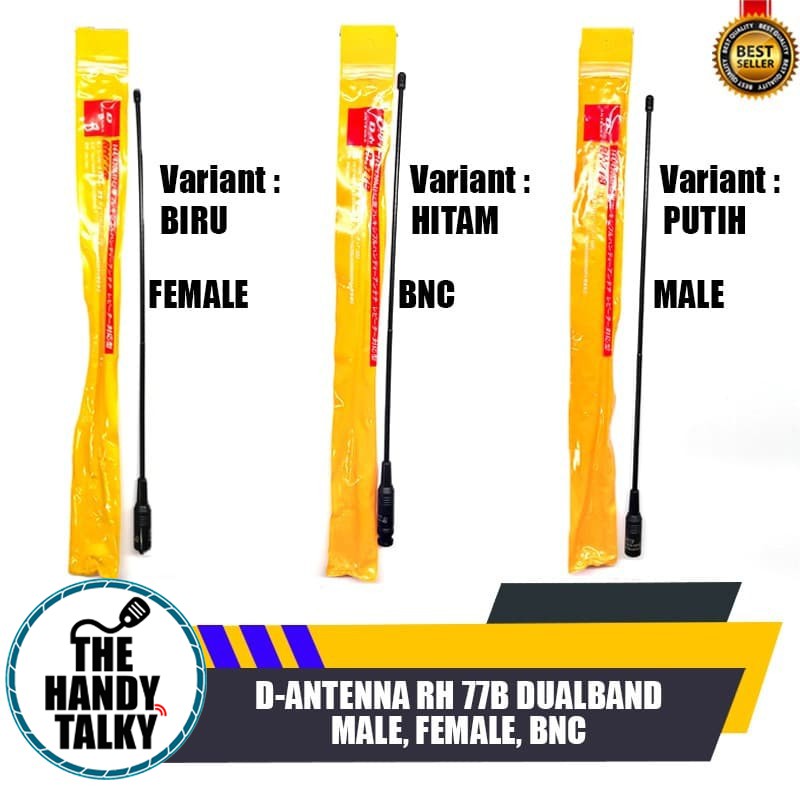 Jual ANTENNA RH77B DUAL BAND ANTENA HT DUALBAND RH 77B RH-77B MALE FEMALE BNC MOTOROLA HT ...