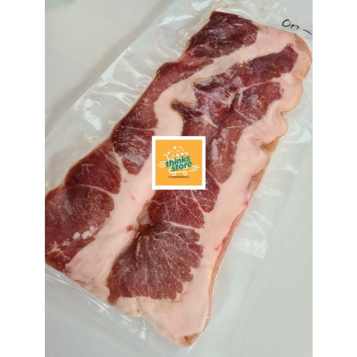 Jual Pork Ham Skin On Slice - Daging Paha Babi dengan kulit Slice ...