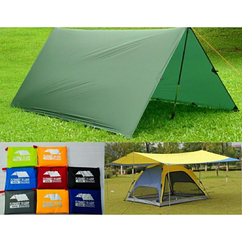 Jual Flysheet Tenda 3x4 / 3x3 / 2x3 Penutup Tenda Lapisan Tenda Darurat ...