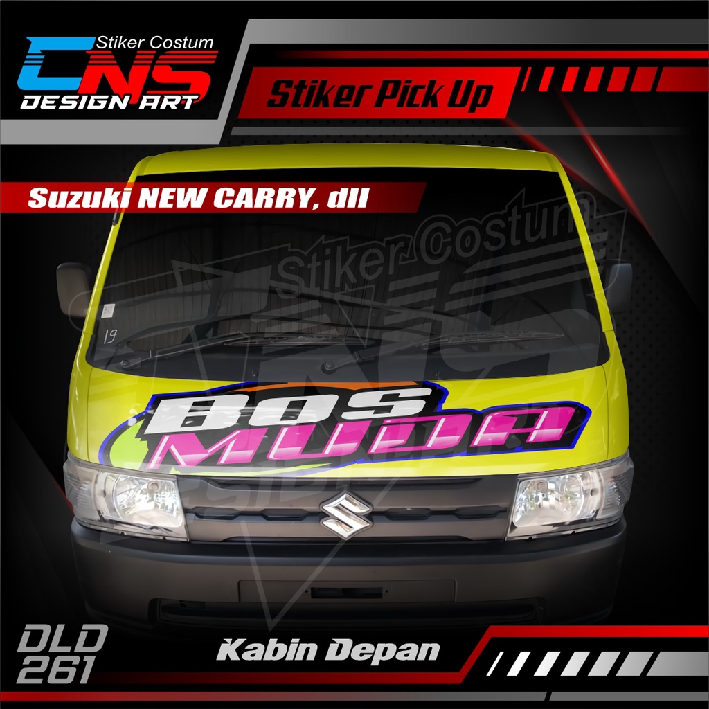 Jual Stiker Kabin Depan Pick Up BOS MUDA SUZUKI NEW CARRY, Dll Custom ...