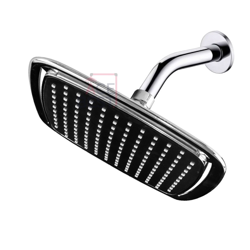 Jual Head Shower/ Shower Kepala Persegi Hitam Bahan Abs Chrome Tanpa ...