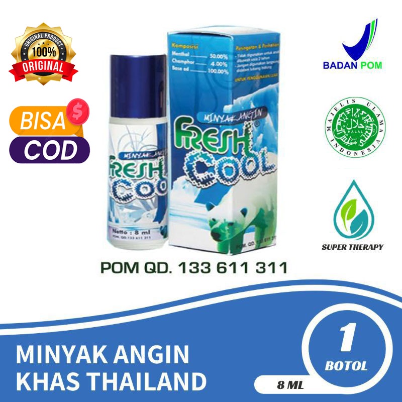 Jual FRESH COOL - Minyak Angin Aromatherapy FRESHCOOL 100% Original ...