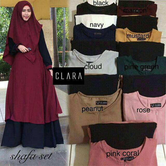 Jual Shafa set wollycrepe (FREE MASKER) | Shopee Indonesia