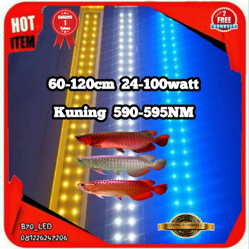 Jual lampu tanning arwana hpl kuning 590-595nm 60-120cm 24-100w ...