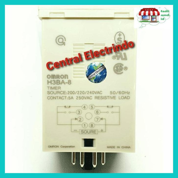 Jual T5Tregt5- Timer Omron H3Ba-A8 220Vac + Socket 4E4Etgr- | Shopee ...