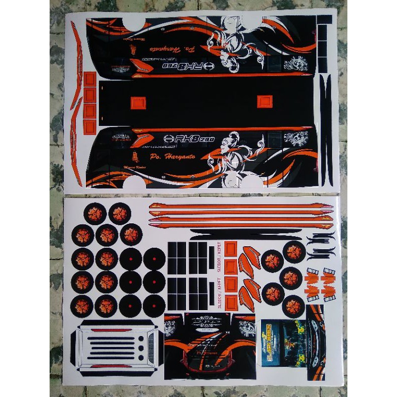 Jual Lembaran Papercraft Bus Po. Haryanto 069 Black Bee's JB3+ Voyeger ...