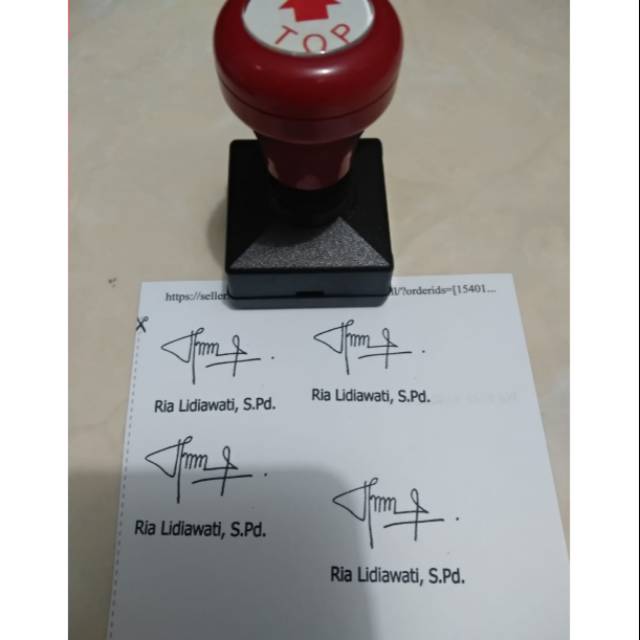 Jual Stempel flash tanda tangan 35x35 mm | Shopee Indonesia