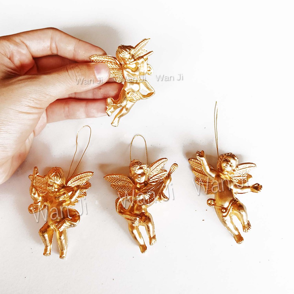 Jual Hiasan pohon natal ANGEL GOLD ISI 4 dekorasi ornamen christmas ...
