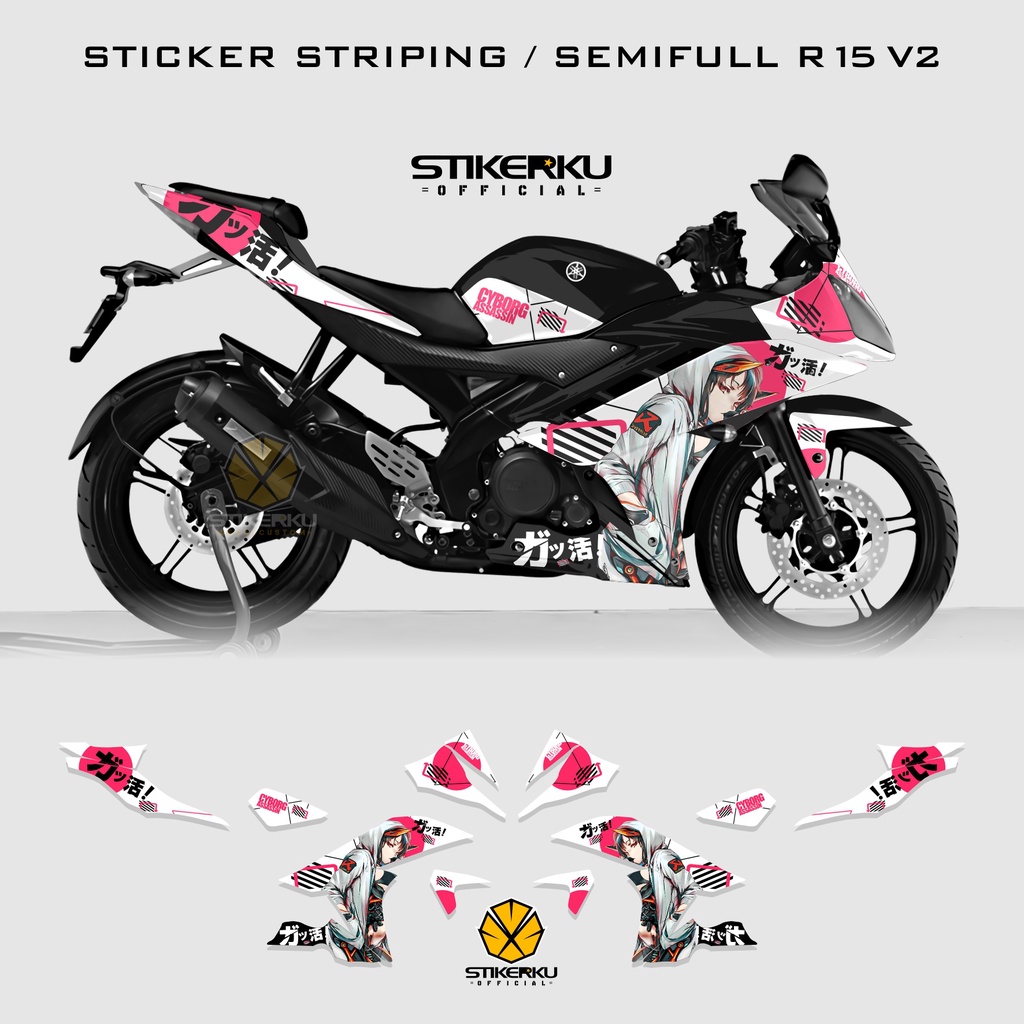 Jual STRIPING YAMAHA R15 V2 / STOCK DECAL / STICKER / SEMI FULL ...