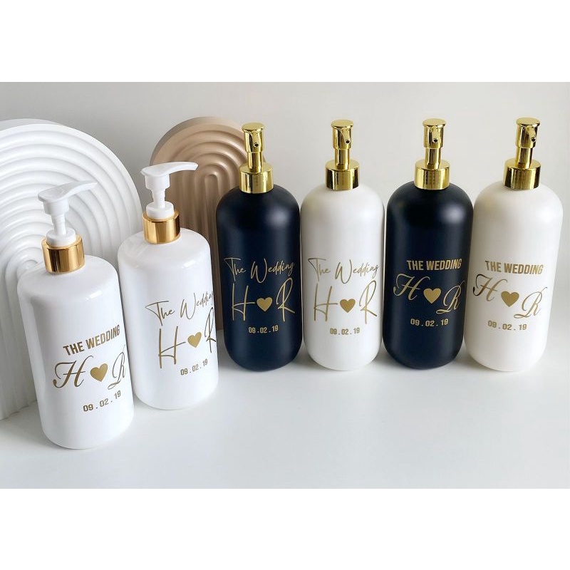 Jual Souvenir for Wedding 500ml Only, aesthetic bottle minimalist ...
