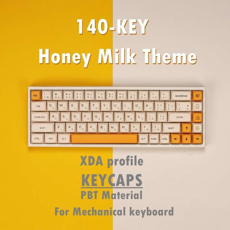 Jual Keycaps PBT DYE SUB Honey Milk Theme - XDA Profile | Shopee Indonesia