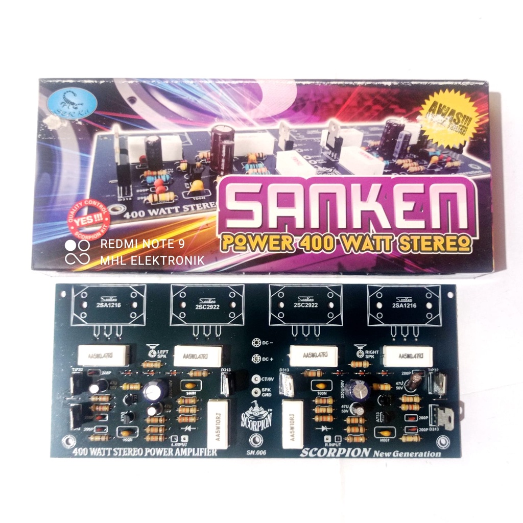 Jual KIT POWER SANKEN 400 WATT STEREO by SCORPION | Shopee Indonesia