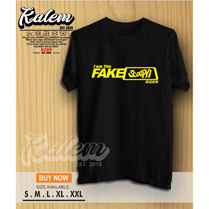Jual Kaos Baju I AM FAKE SCOOPY Kaos Fake Honda Scoopy i Termurah - KALEM CLOTHING | Shopee ...