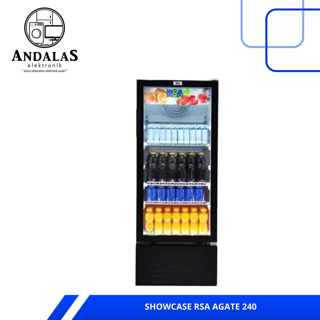 Jual SHOWCASE RSA AGATE 240 4 RAK DISPLAY COOLER KULKAS BY GEA LOW WATT ...