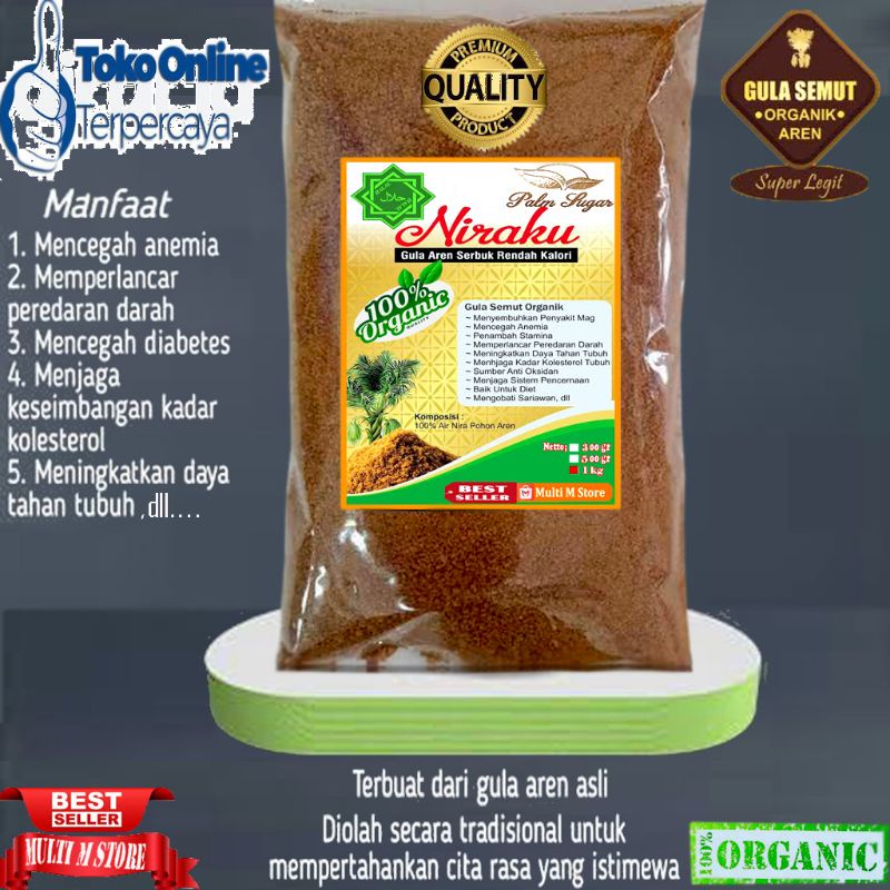 Jual 1 Kg Gula Aren Semut Kualitas Super | Gula Organik | Anti Diabetes ...