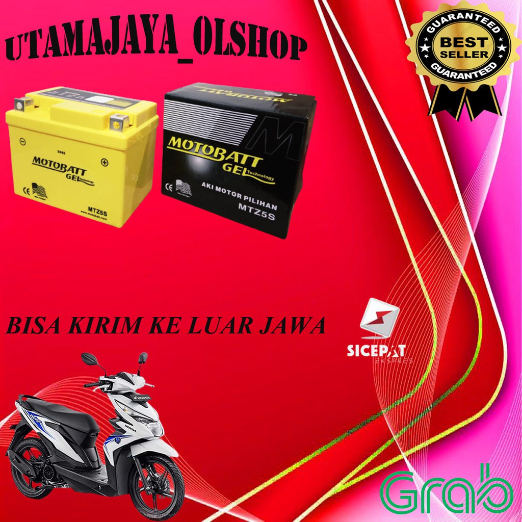 Jual Aki motor honda beat motobatt motobat MTZ5S accu gel MTZ-5S ORIGINAL | Shopee Indonesia