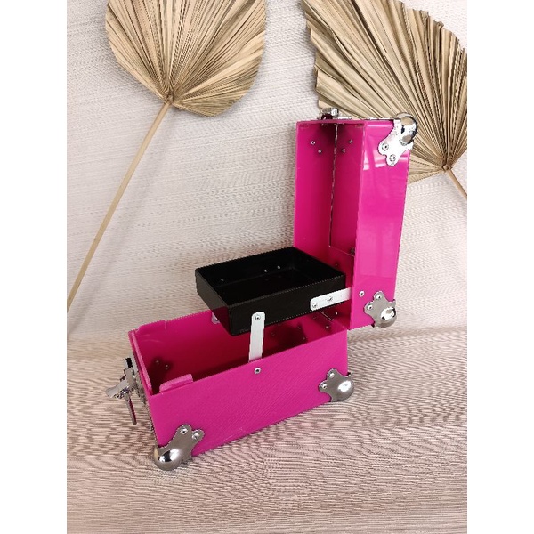 Jual beautycase mini Cooper pink fanta/ koper makeup/ beautycase ...