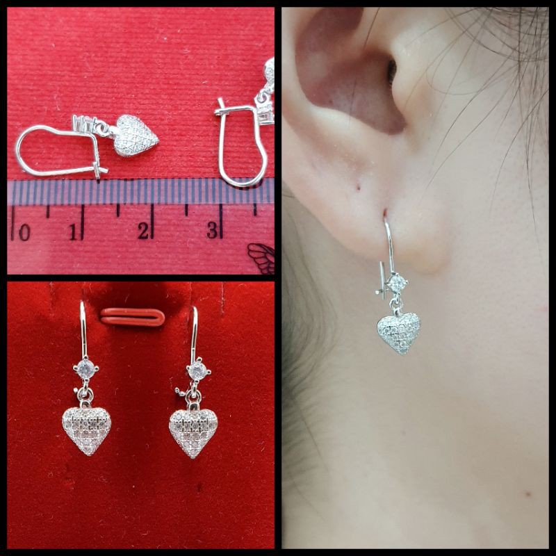Jual Anting Perak 925 Asli / Anting Love Silver 925 lapis emas | Shopee ...