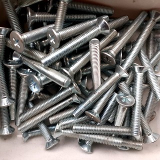 Jual BAUT JF M5X35 FLAT HEAD M5 X 35 PANJANG 3,5CM 3,5 CM 5X35 5 X 35 MM OBENG PLUS SEKRUP MESIN ...