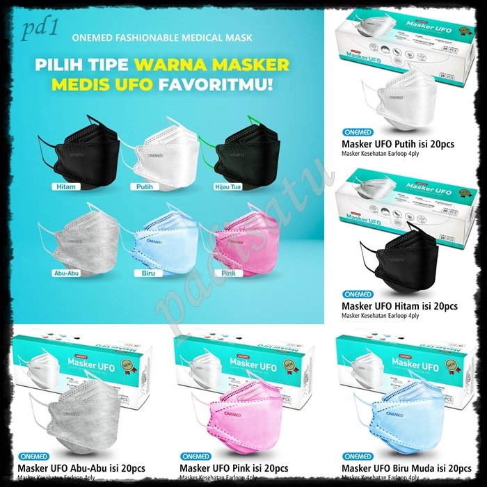 Jual MASKER UFO ONEMED 4PLY KF94 ISI 20'S | Shopee Indonesia