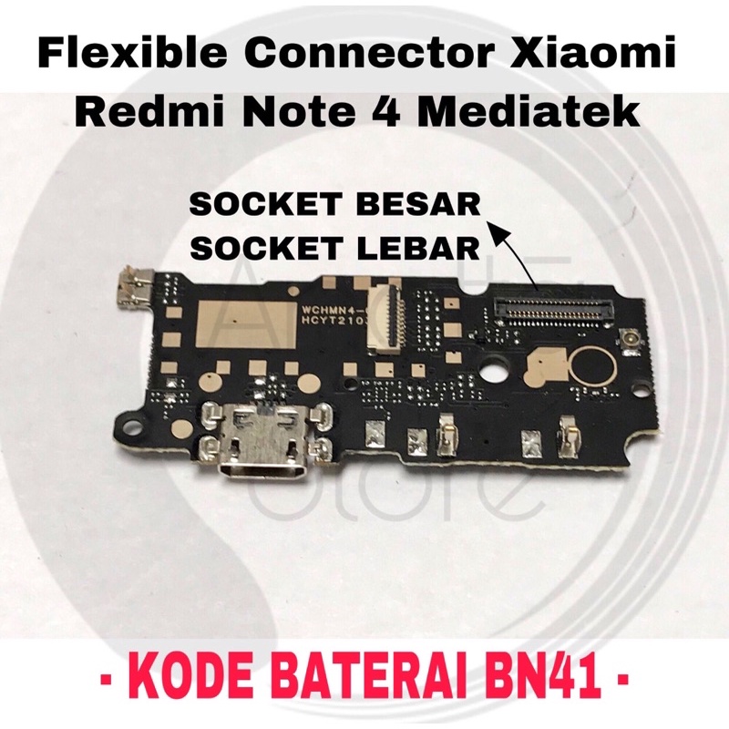 Jual Flexible Connector Konektor Papan Cas Xiaomi Redmi Note 4 Mediatek SOCKET BESAR BIG LEBAR ...