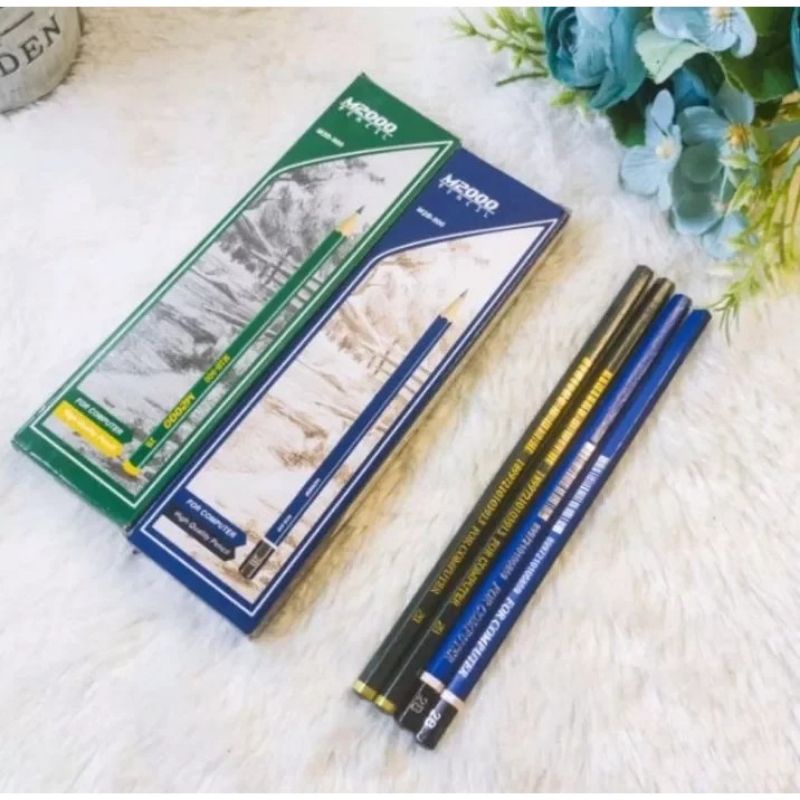 Jual pensil 2B M2000 1pack/12 pcs | Shopee Indonesia