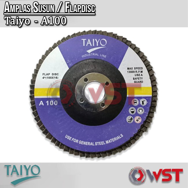 Jual Amplas Susun Taiyo Flap Disc 4" A100 / Amplas Bulat / Batu Amplas ...