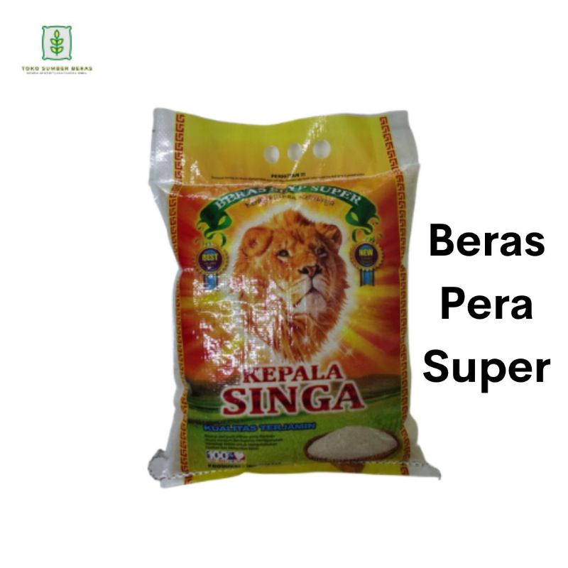 Jual Beras pera / perak super kepala singa 5 Kg | Shopee Indonesia