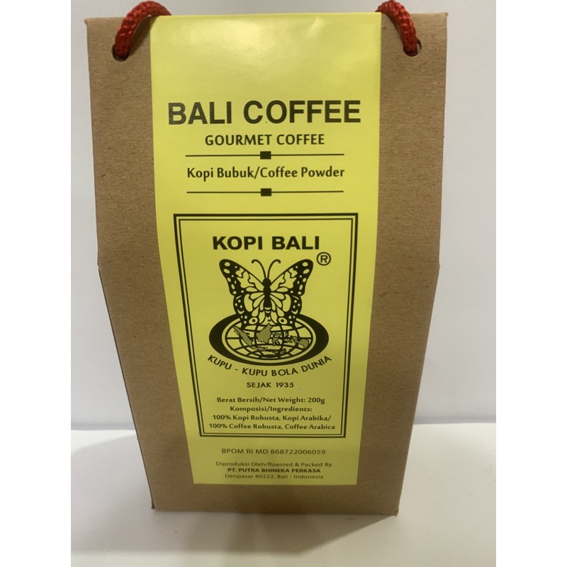 Jual Kopi Bubuk Bali Premium Cap Kupu kupu Bola Dunia 200g | Shopee ...
