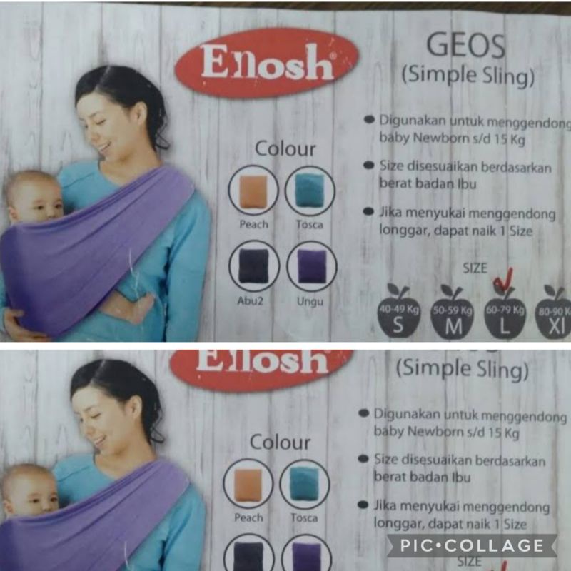 Jual Geos ( Simple Sling ) Enosh No Motif ( Polos ) | Shopee Indonesia