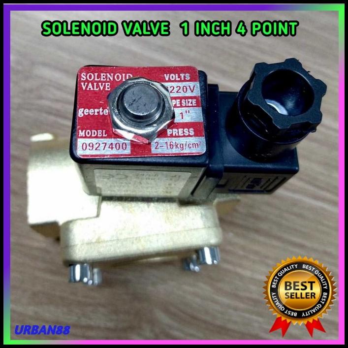 Jual Electric Solenoid Water Valve 1 Inch 4 Point 220V Selenoid Air | Shopee Indonesia