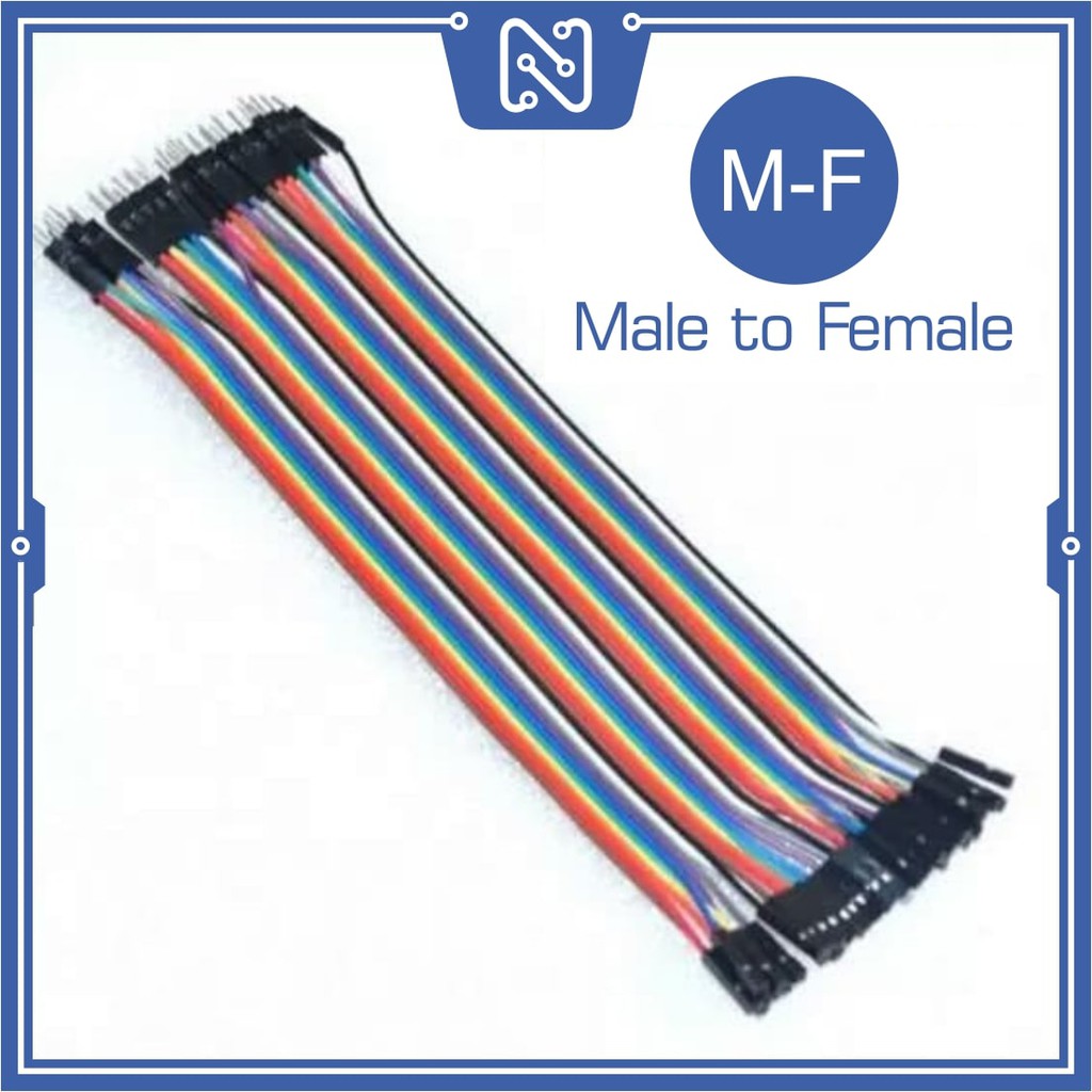 Jual Kabel Jumper Male to Female for Arduino 20 cm ( Rainbow Cable ...