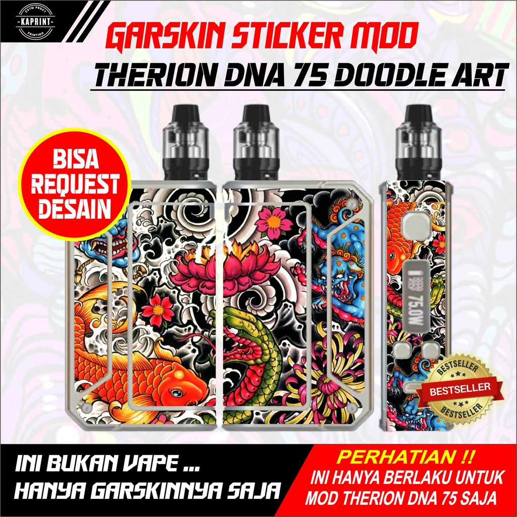 Jual PRINT CUSTOM GARSKIN STICKER MOD THERION DNA 75 FOTO / LOGO ...