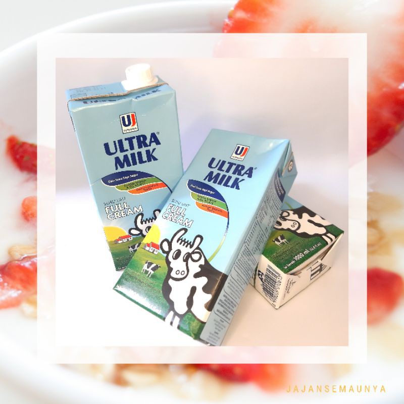 Jual Ultra milk uht full cream 1 liter | Shopee Indonesia