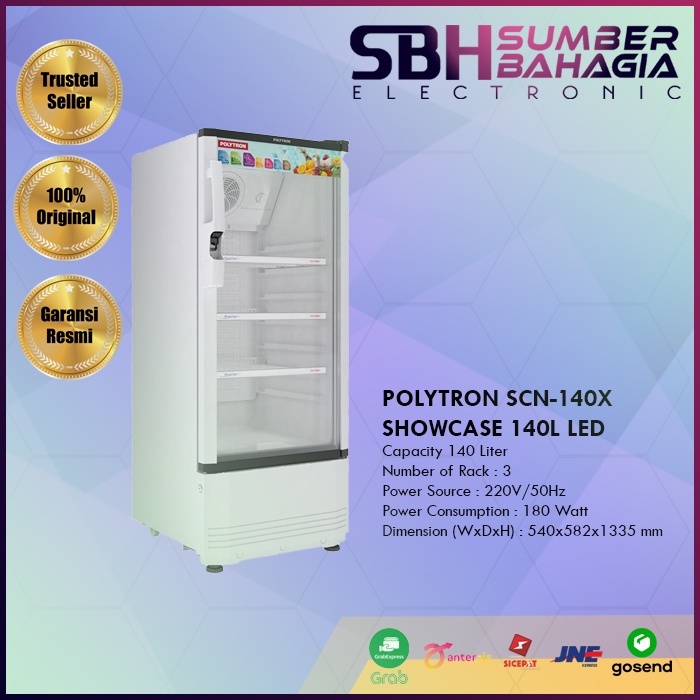 Jual POLYTRON SCN-140X SHOWCASE 140L LED (NEW) (KHUSUS BANDUNG ...