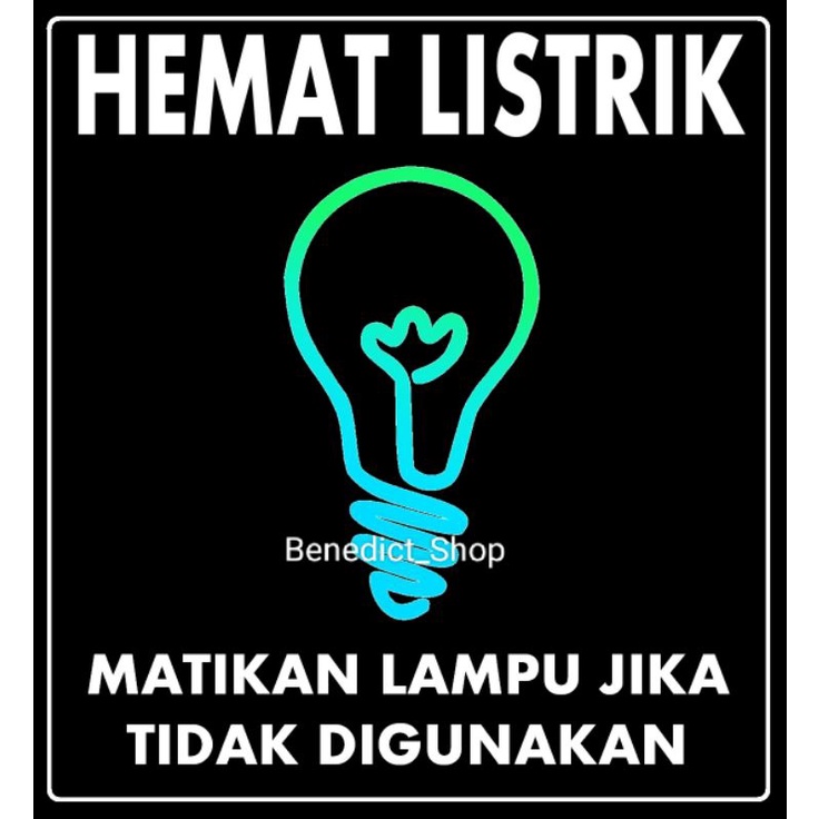 Jual Stiker Vinyl hemat listrik 15cm x 21cm | Shopee Indonesia