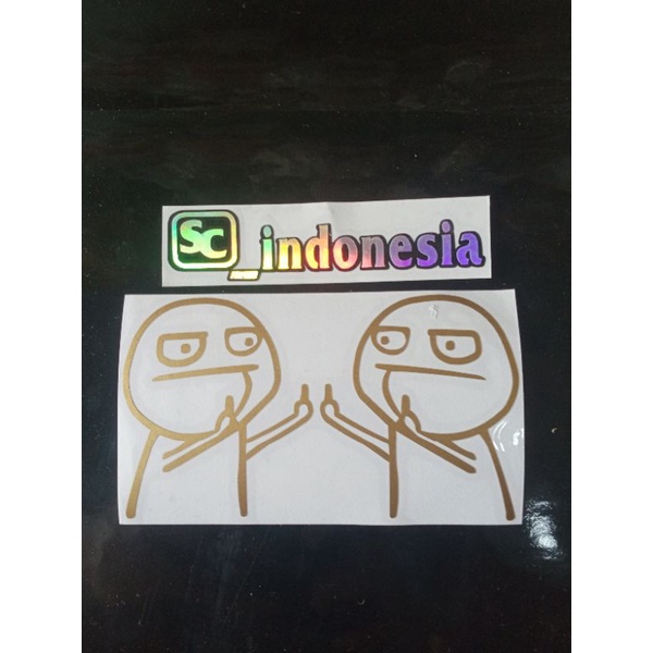 Jual STIKER CUTTING MIDDLE FINGER MEME FUCEK SEPASANG | Shopee Indonesia