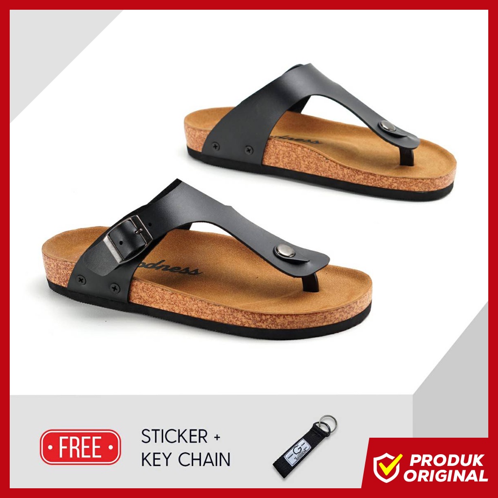 Jual HOLD BLACK ORIGINAL x GOODNESS Sandal Jepit Casual Hitam Pria ...