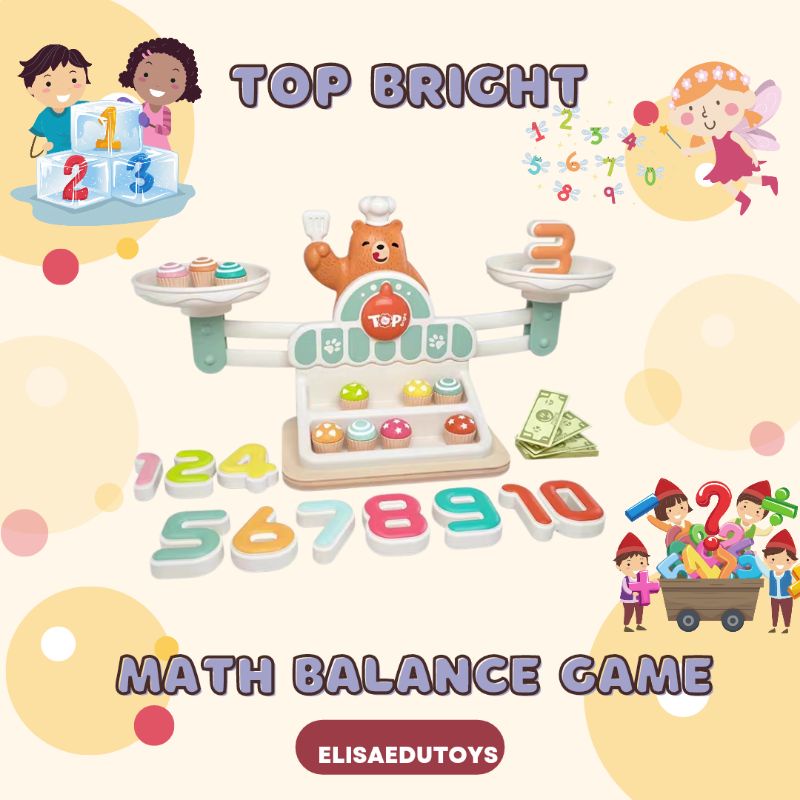 Jual math balance game timbangan matematika top bright mainan ...