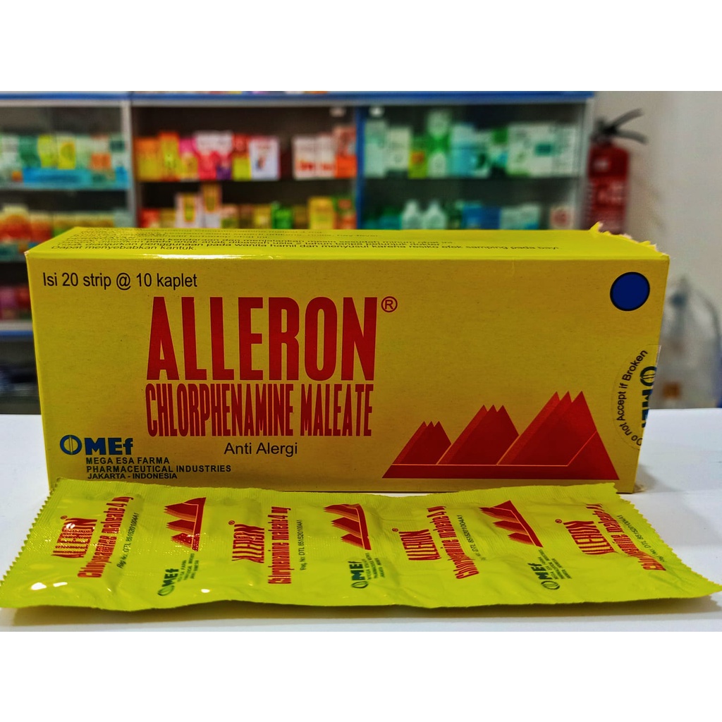 Jual Alleron 4MG 𝟏 𝐒𝐓𝐑𝐈𝐏 𝐈𝐒𝐈 𝟏𝟎 𝐊𝐀𝐏𝐋𝐄𝐓 - Meredakan Alergi dan Gatal ...